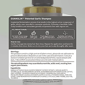 CONTIN Garlic Shampoo for Oily Sensitive Hair, Natural Scalp Treatment for Hair Loss and Hair Growth, Anti-Thinning and Anti-Dandruff for Thicker Fuller Hair, Follicle Clarifying, Roots Strengthening, Unscented Hair Care Products for Men and Women, 10.14