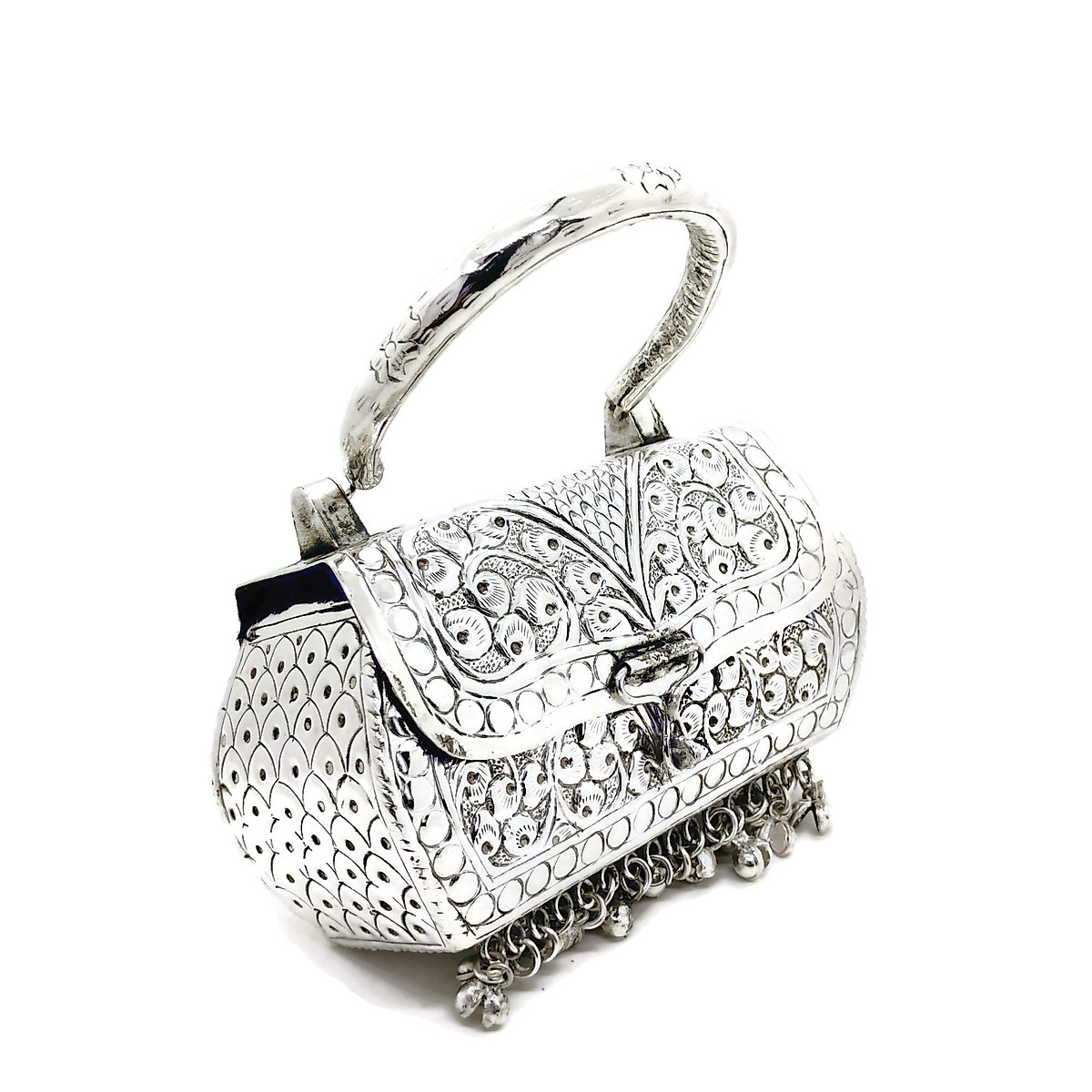 Girls/Women Small Size Handle Clutch Brass metal bag Ethnic clutch