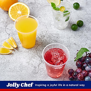 JOLLY CHEF 600 Pack 9 oz Clear Plastic Cups,9 Ounce Disposable Cups, Cold Party Drinking Cups for Parties, Picnics, BBQs, Travel, Halloween, Christmas Party, and Events