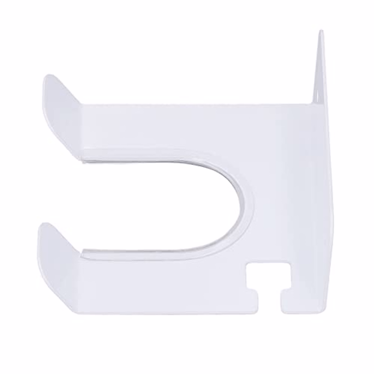 Garosa Hair Dryer Holder Wall Mounted Blow Dryer Holder Hair Dryer Rack Stainless Steel Hair Blow Dryer Rack Storage Hanger Hole Punch Installation White