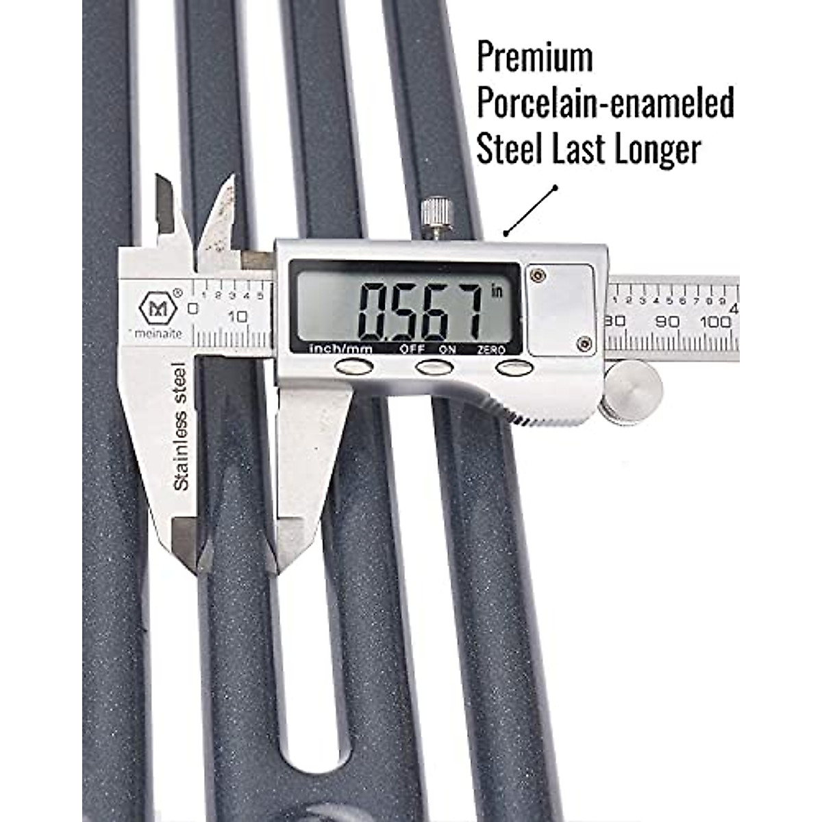 SHINESTAR Porcelain-Enameled Grates Replacement for Weber Spirit 300 Series, E-310/330, Genesis Silver/Gold B & C, 17.4 x 11.8 Inch, 2-Pack