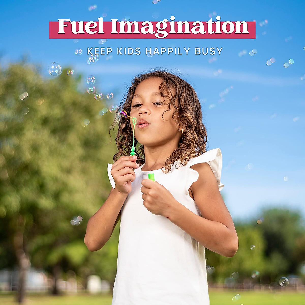 JOYIN 102 Pcs 6 Colors Mini Bubble Wands Bulk Party Favors Assortment Toys for Kids, Carnival Prizes, Wedding, Outdoor Gifts for Girls & Boys, Easter Basket Stuffers Goodie Gift Bag Stuffer Fillers