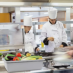 Sosody 24 L Plastic Commercial Bus Tubs, Large Utility Bus Boxes, 4-Pack