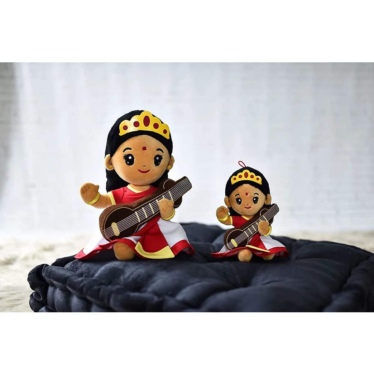 MODI TOYS Saraswati Devi Collection - Mantra Singing Plush Toys and Book | Ideal for Newborns, Infants, Toddlers, Grandparents | Best for Diwali, Baby Shower, Birthday, Housewarming