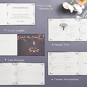 Funeral Guest Book For Memorial Service ,Funeral Sign In Book for guests,Hardcover Funeral Guest Books Celebration of Life,In Loving Memory Guest Sign In Book for Funeral,Total 88 pages for 280 Guests