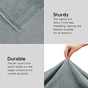 Utopia Bedding Fleece Blanket King Size Cool Grey Lightweight Fuzzy Soft Anti-Static Microfiber Bed Blanket (90x102 Inches)