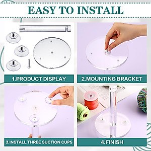 DoubleFill Acrylic Yarn Holder for Crocheting Knitting Frame Portable Yarn Spinner with Hole Thread Yarn Stand Organizer Tool Embroidery Craft Sewing Supply for Granny Present Craft Lover