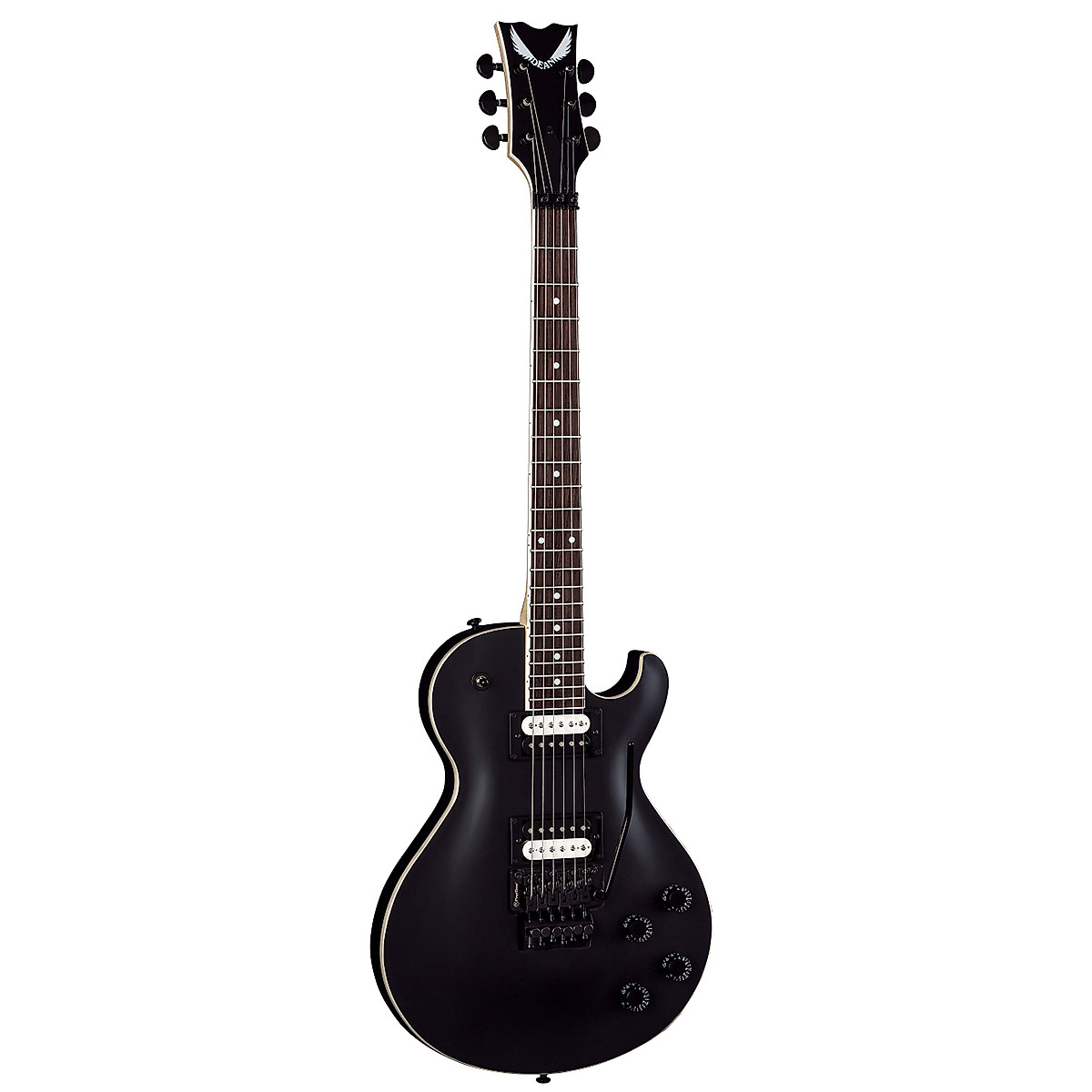 Dean Guitars 6 String Thoroughbred X Floyd Electric Guitar, Black Satin, Right, (TBX F BKS)