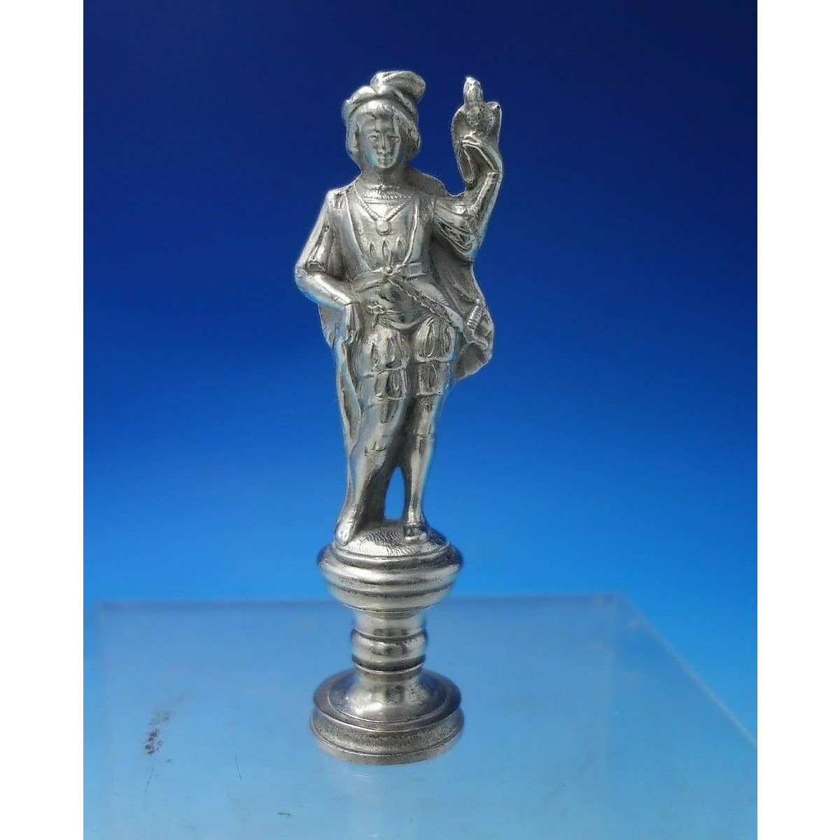 English Silverplate Desk Set 3pc Knife Seal Pen in Original Fitted Box (#5888)