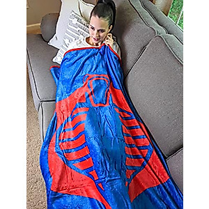 G.I. Joe Cobra Symbol Blue 80's Cartoon Printed Throw Blanket