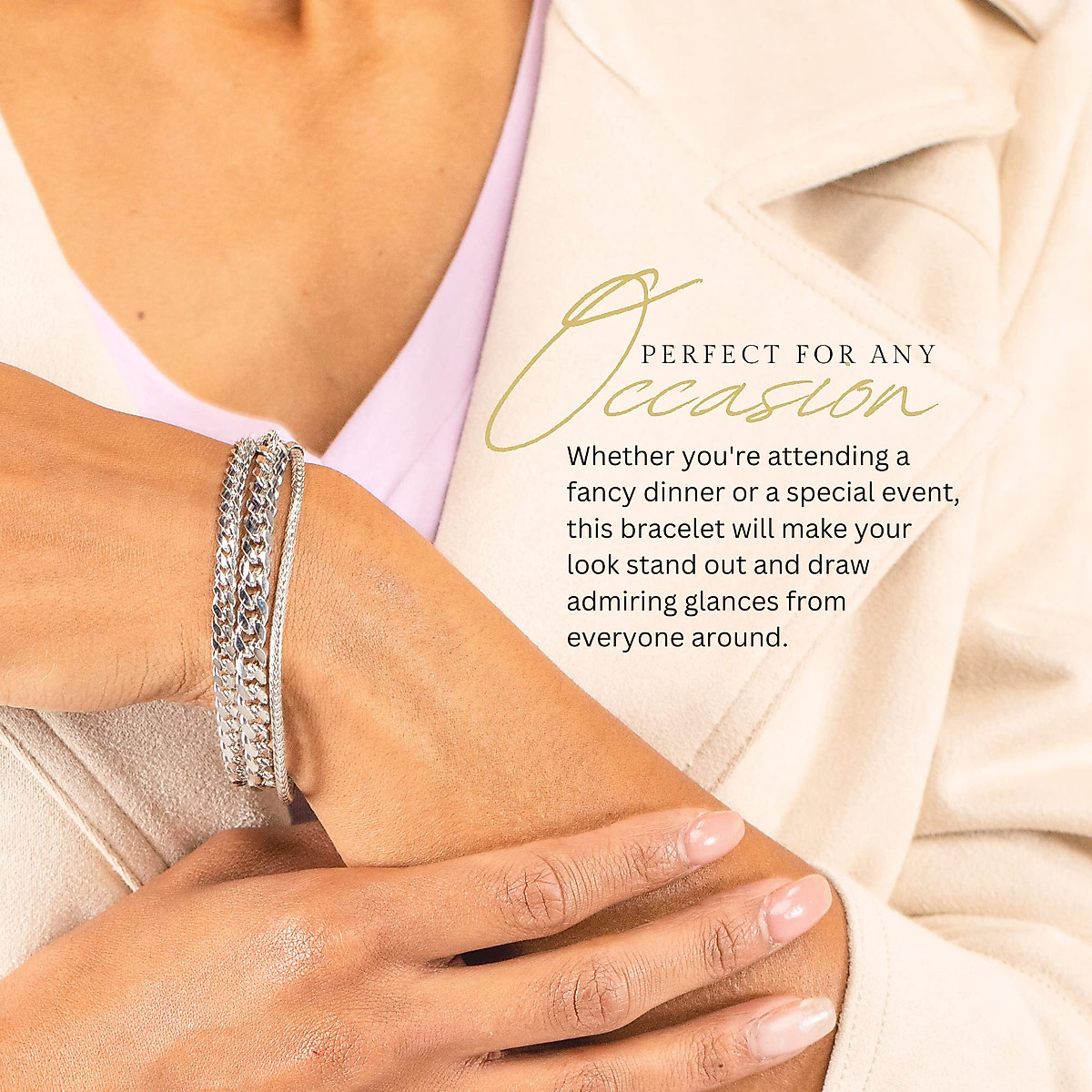 Olivia Welles Bridget Pearl Bracelets for Women in Chain Style, Dainty Bracelets for Women Trendy - A Statement in Luxury Jewelry Collection for Every Occasion