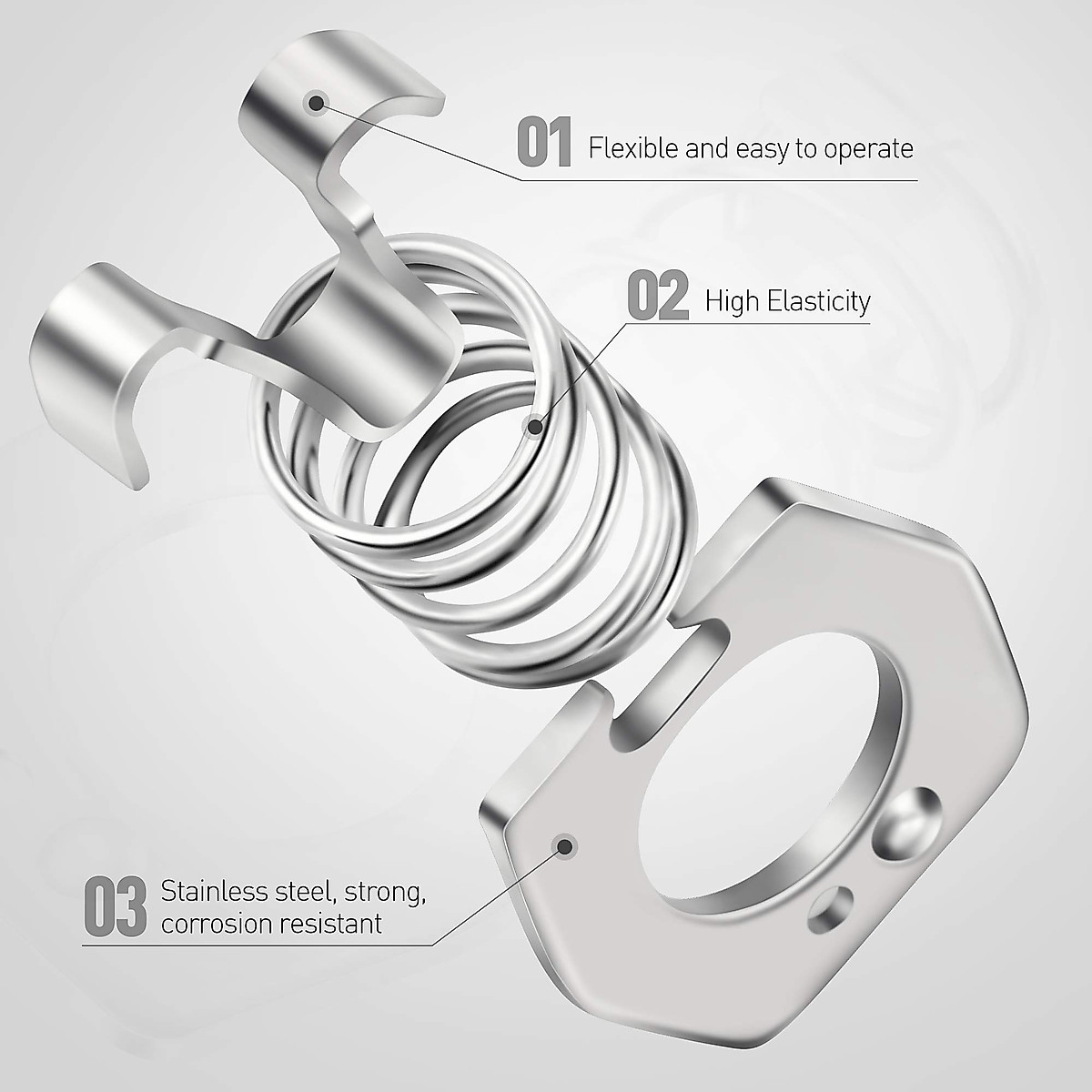 Frienda 4 Pieces Water Heater Cam Lock Metal Water Heater Door Latch RV Camper Hot Water Heater Cover Door Latch Fastener, Silver Color