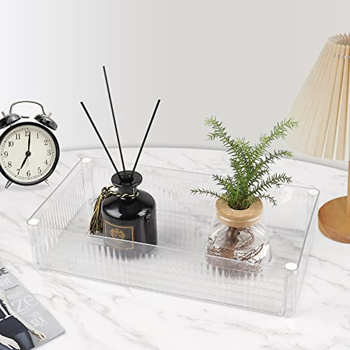 Bathroom Countertop Organizer Clear 2-Tier, Makeup Shelf Organizer for Makeup Perfume, Bathroom Storage Organizer Counter for Vanity Kitchen