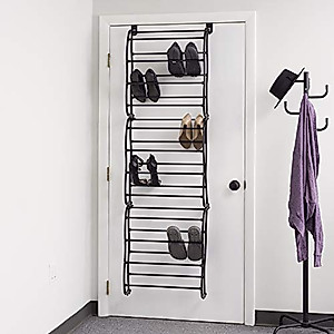 Home Basics OTD 36 Pair Shoe Rack, Black
