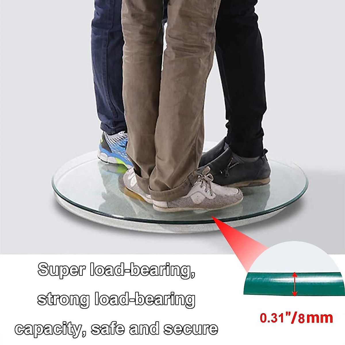 SAGIDAR Round Tempered Glass, Tempered Glass Round Table Top, Round Table Top, Kitchen Furniture, Glass Table Top for Dining Table, Clear Round Glass Top, 15IN 20IN 30IN 35IN 40IN