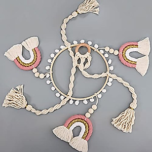 Baby Crib Mobile Macrame Rainbow Baby Mobile, Baby Crib Mobile for Girls, Neutral Nursery Mobile, Ceiling Mobile. Handmade Boho Rainbow Mobile Hanging, Nursery Decor, Baby Shower