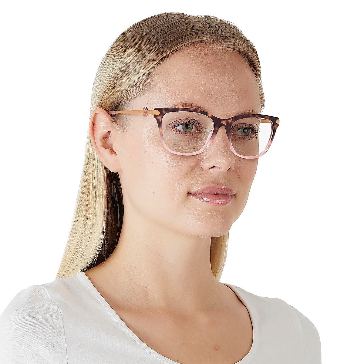 Coach HC6176 Prescription Eyewear Frames, Rose Tortoise Gradient/Demo Lens, 53 mm