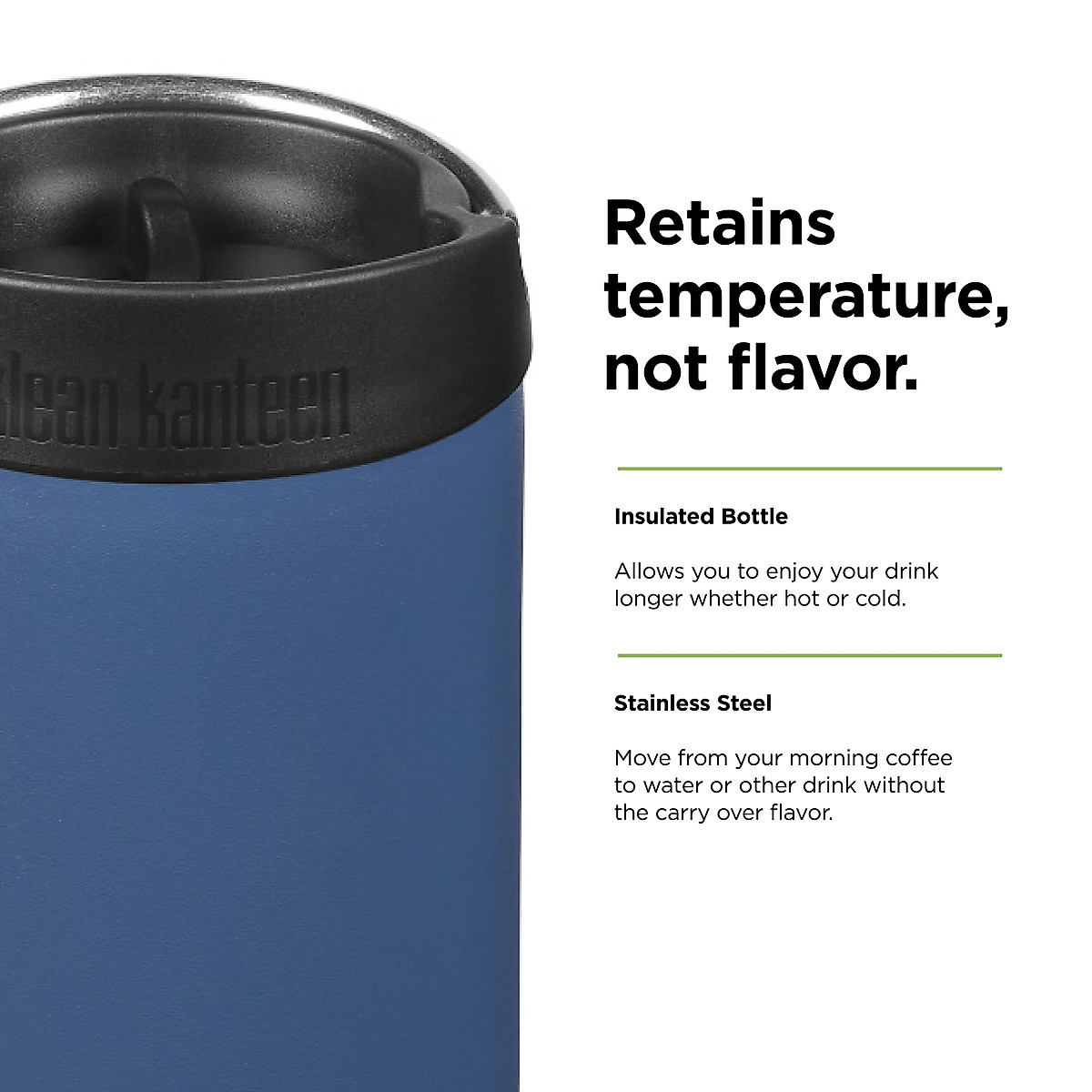 Klean Kanteen 12oz TKWide Insulated Water Bottle with Twist Cap - Real Teal