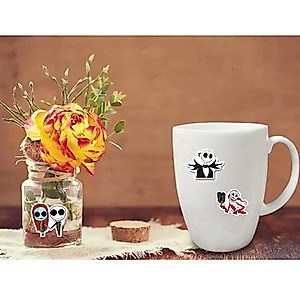 Nightmare Before Christmas Stickers, Halloween Stickers 50 Pack, Cute Vinyl Waterproof Stickers Decals for Laptop, Water Bottles, Guitar, Skateboard Stickers for Teens