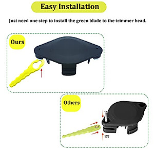 QUASION ACFHRL2 Weed Eater Bladed Head AC052N1 Compatible with Ryobi 18V,24V and 40V String Trimmers RY40210 RY40210A,Upgraded Bladed Trimmer Head with 10 Quickload Blades