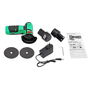 Cordless Angle Grinder, 12V Power Angle Grinder Tools with 2PCS 3.0Ah Batteries & Charger, Brushless Motor Metal Grinder, Cutting Wheels, Flap Disc for Cutting, Polishing