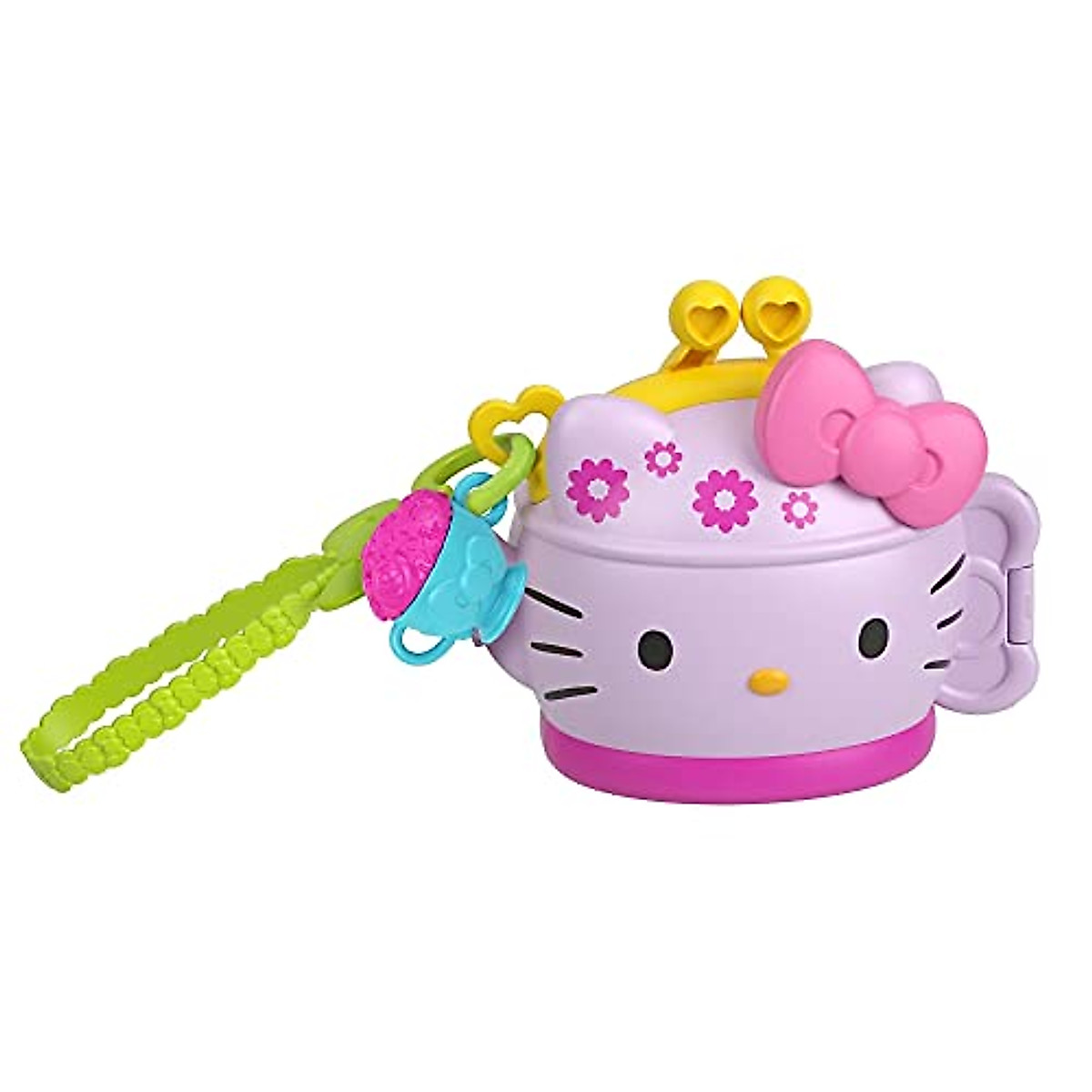 Mattel Mattel Hello Kitty Tea Party Compact (4.9-in) with 2 Sanrio Minis Figures, Stationery Notepad and Accessories, Great Gift for Kids Ages 4Y+