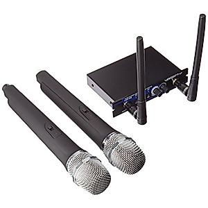 VocoPro - (UHF-28-9 Dual Channel UHF Wireless Microphone System, Black