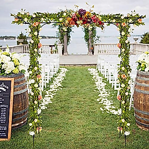 VINGLI Garden Arbor, Arch Archway for Wedding Ceremony Party, Steel Garden Trellis for Plant Climbing, Christmas Garden Decorations Pergola for Garden, Backyard, Lawn