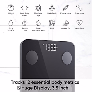 Wyze Smart Scale for Body Weight and Fat, FSA HSA Eligible, Digital Bathroom Scale, Weighing Machine for People's Muscle BMI, Bluetooth Electronic Body Composition Monitor, 400lb