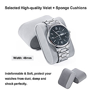 BEWISHOME Watch Box Organizer with Valet Drawer - Real Glass Top, Metal Hinge, Large Holder, Black PU Leather - 10 Slots Watch Storage Case Jewelry Box for Men SSH14B