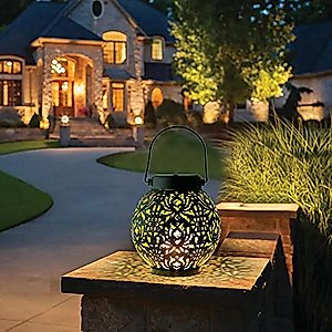 Colorlam Solar LED Lantern Solar Powered Garden Lantern Dusk to Dawn Auto On and Off Waterproof Solar-Powered for Energy Efficiency to Enhance Your Pathway, Patio and Yard Decor