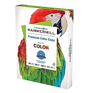 Hammermill Printer Paper, Premium Color 28 lb Copy Paper, 8.5 x 11 - 1 Pack (300 Sheets) - 100 Bright, Made in the USA, 102700R