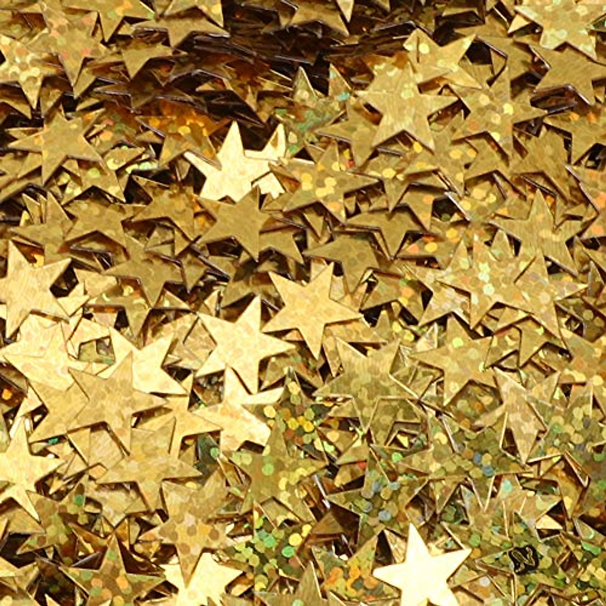 4000Pcs Star Confetti, 10mm PVC Star Table Confetti Star Glitter Sequins Confetti Baby Shower Party Sprinkles for Wedding Party Table Scatter Birthday DIY Decoration (60g) (laser gold)