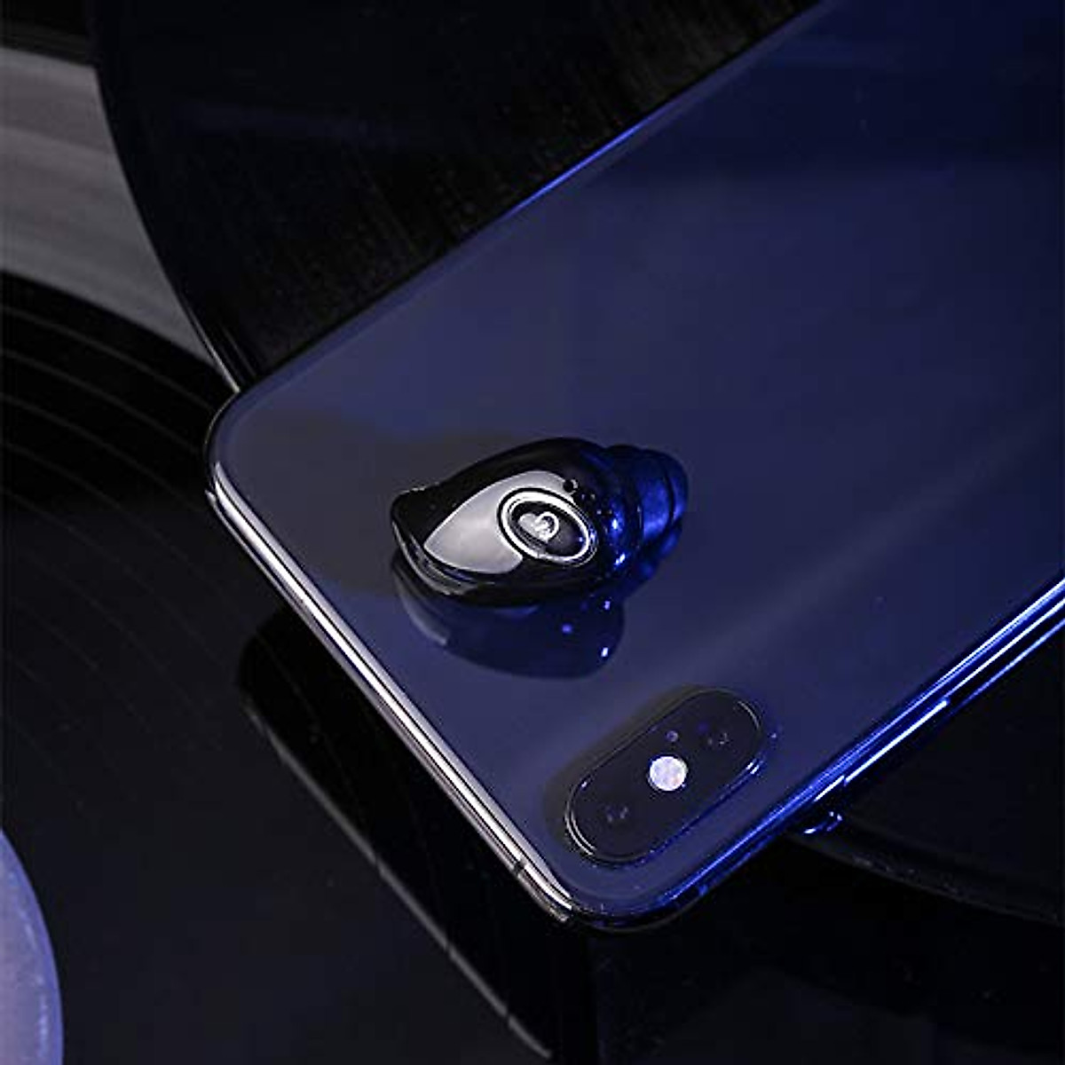 Heave Single Bluetooth Earpiece,Mini Invisible Wireless Headphone,Hands-Free in Ear Earphone Bluetooth Earbud for iPhone Android,Magnetic Waterproof Earphones for Car Vehicle Business Black