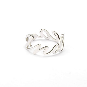 Joelle Jewelry Design Name Ring Personalized Sterling Silver Engraved Names BFF Personalized Gift Mother-Daughter Promise Ring for Her