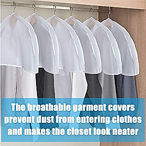 Shoulder Covers Garment Covers Clothes Covers for Closet Storage Suit, Coats, Jackets, Dress Closet Storage (16 Pieces)