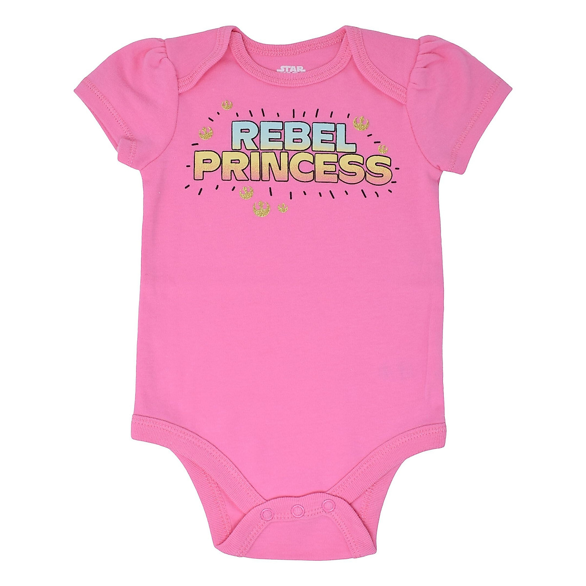 STAR WARS Baby Girls 5 Pack Bodysuits Princess Leia Yoda Chewbacca 3-6 Months