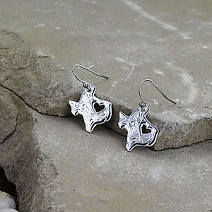 Montana Silversmiths State Charm Dangle Earring (I Heart Texas)