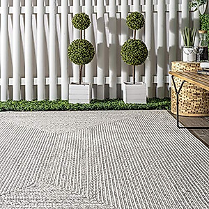 nuLOOM Wynn Braided Indoor/Outdoor Area Rug, 7' 6" x 9' 6", Ivory