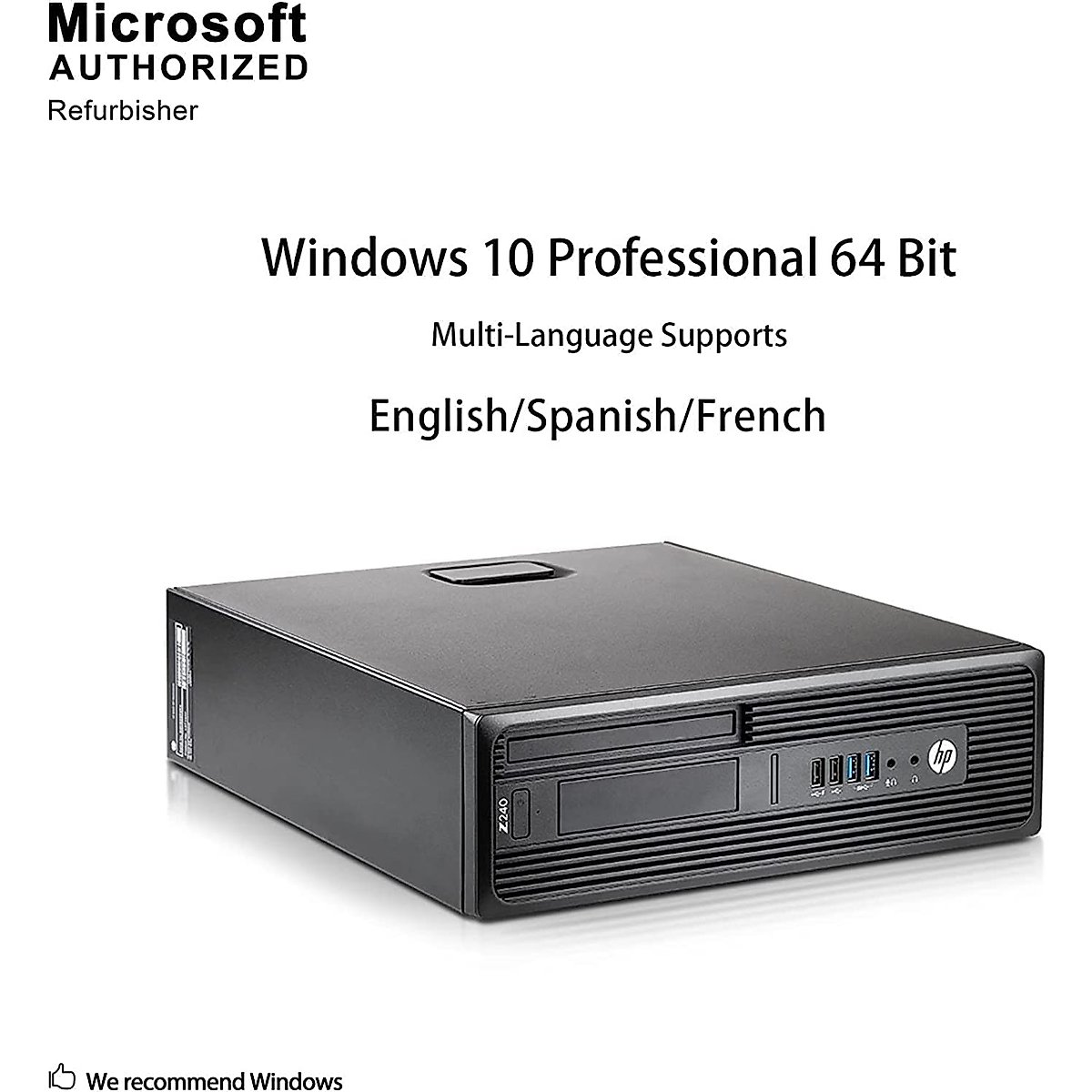 HP Z240 SFF Workstation Desktop Computer, Intel Core i5-7500 up to 3.40GHz Processor, 16GB DDR4 RAM, 1TB SSD, USB 3.0, Wi-Fi & Bluetooth, Windows 10 Pro (Renewed)
