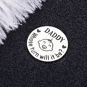 Fun New Parents Decision Coin Gifts for Mom Dad Baby Shower First Time Mommy Daddy to Be Newborn Baby Gift Pregnancy Birthday Fathers Mothers Day Christmas for Women Men Coin Present Double Sided