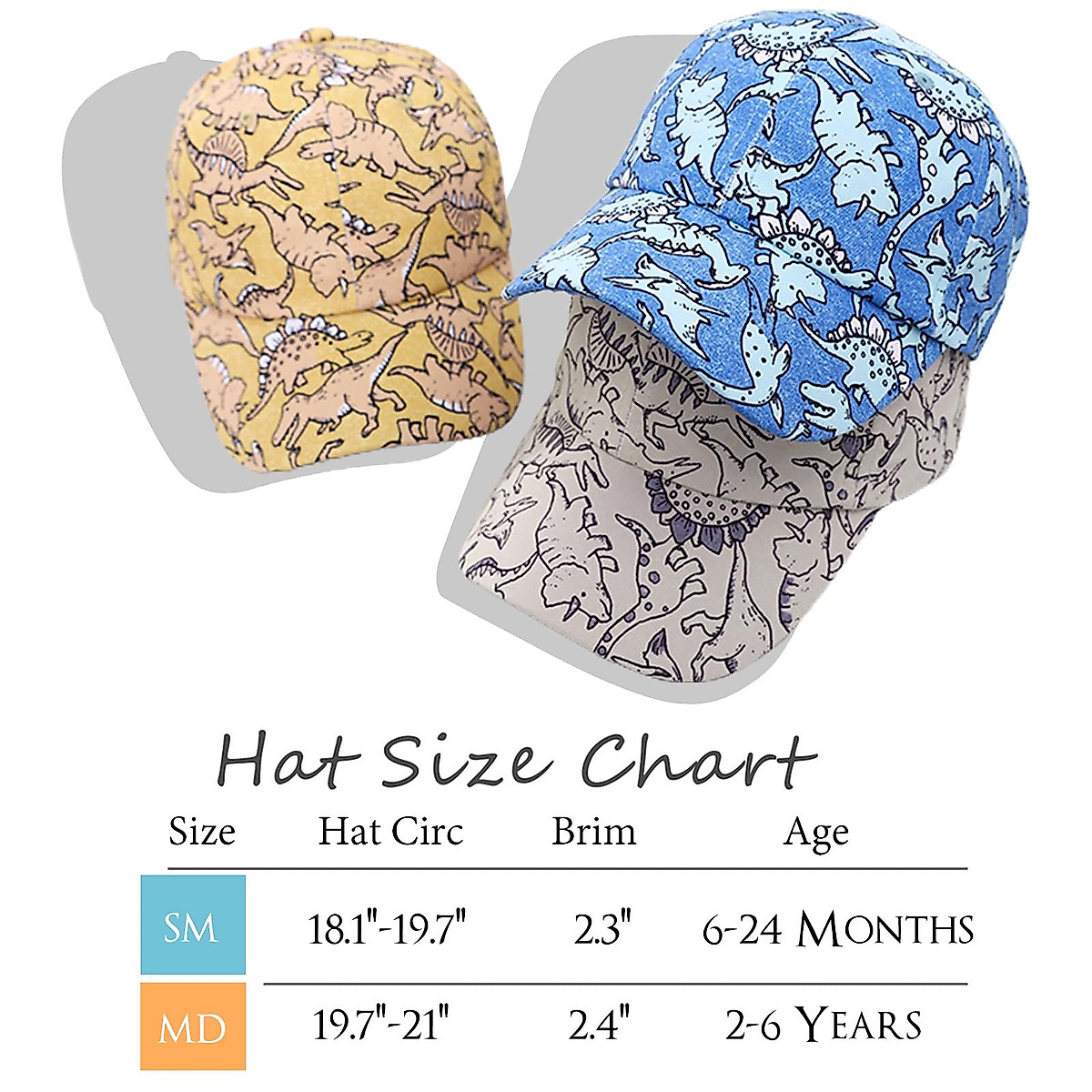 JANGANNSA Dinosaur Boys Girls Caps Waterproof Quick-Dry Baseball Caps for Boys Girls Toddler Kids Beach Hat Spring Summer Autumn 2-6Y(Beige Dinosaure,2-6 Years)