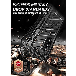 SUPCASE Unicorn Beetle Pro Case for Samsung Galaxy Z Fold 4 5G (2022), Full-Body Dual Layer Rugged Case with Built-in Screen Protector & Kickstand & S Pen Slot (Black)