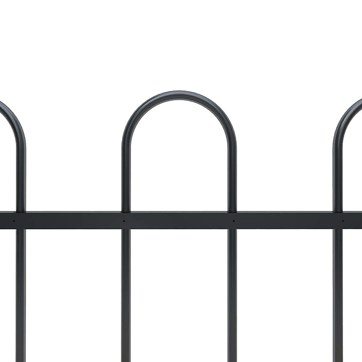 Garden Fence with Hoop Top,Garden Fence Border,Portable Fence,Privacy Fence,Fencing for Yard,Private Fence,Garden Fence for Dogs,for Patio,Backyard,Outdoor Pool,Porch, Steel 11.2ft Black