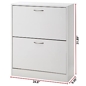 Yak About It - White Double Door Shoe Cabinet