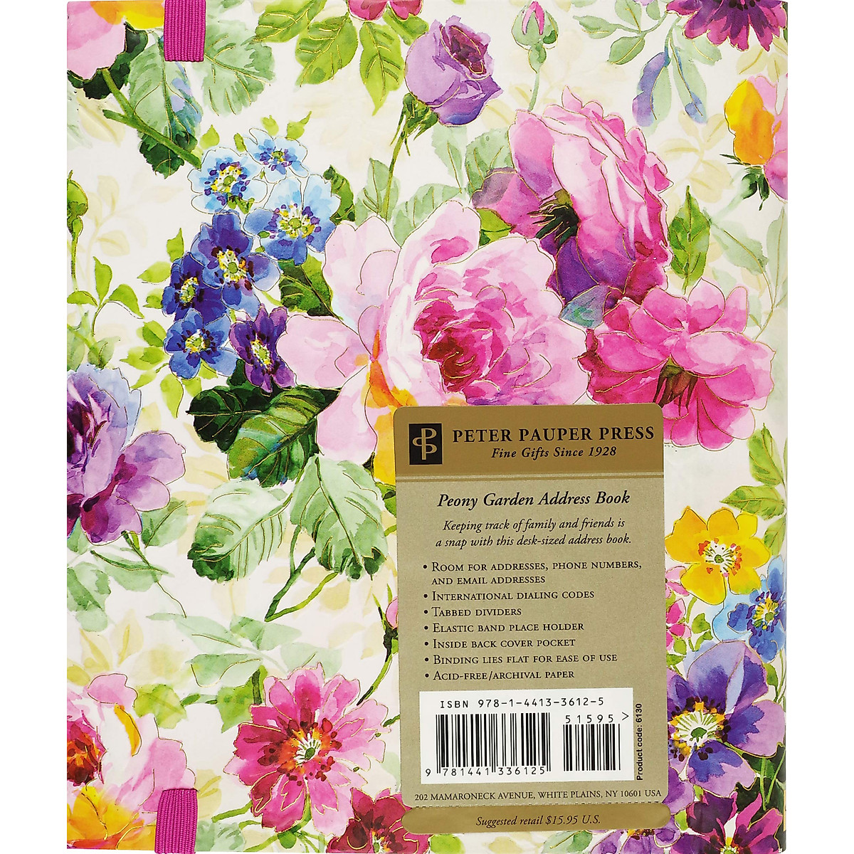 Peony Garden Large Address Book