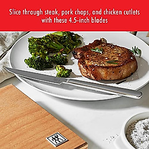 ZWILLING Razor-Sharp Steak Knives set of 8, German Engineered Informed by 290+ Years of Mastery, Silver