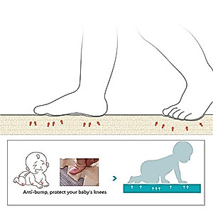 ALGFree Soft Foam Play Mats, Suede Interlocking Tiles Non-Slip Splice Protective Flooring Mats Childrens Room Crawling Mat， 30x30x1cm，Free Splicing (Color : E, Size : 20pcs)