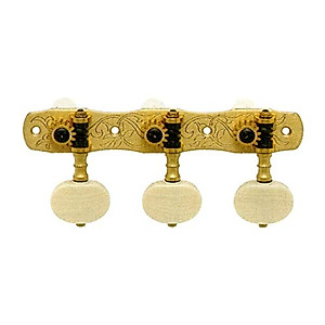 Gotoh Classical Guitar Machine Heads (Bonus ALS Fret Polishing Kit) 35G1800-2M Model Tuners by Gotoh Japan Solid Brass with Ivoroid Buttons - Fret Polishing Kit by Australian Luthier Supplies