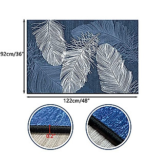 YEXEXINM 36"X48" Chair Mat for Hardwood Floor, Anti-Slip Desk Chair Mat, Chair Rugs Floor Protectors Mat, Desk Chair Mat for Computer Rolling Chair, Chair Carpet Mat for Home Office